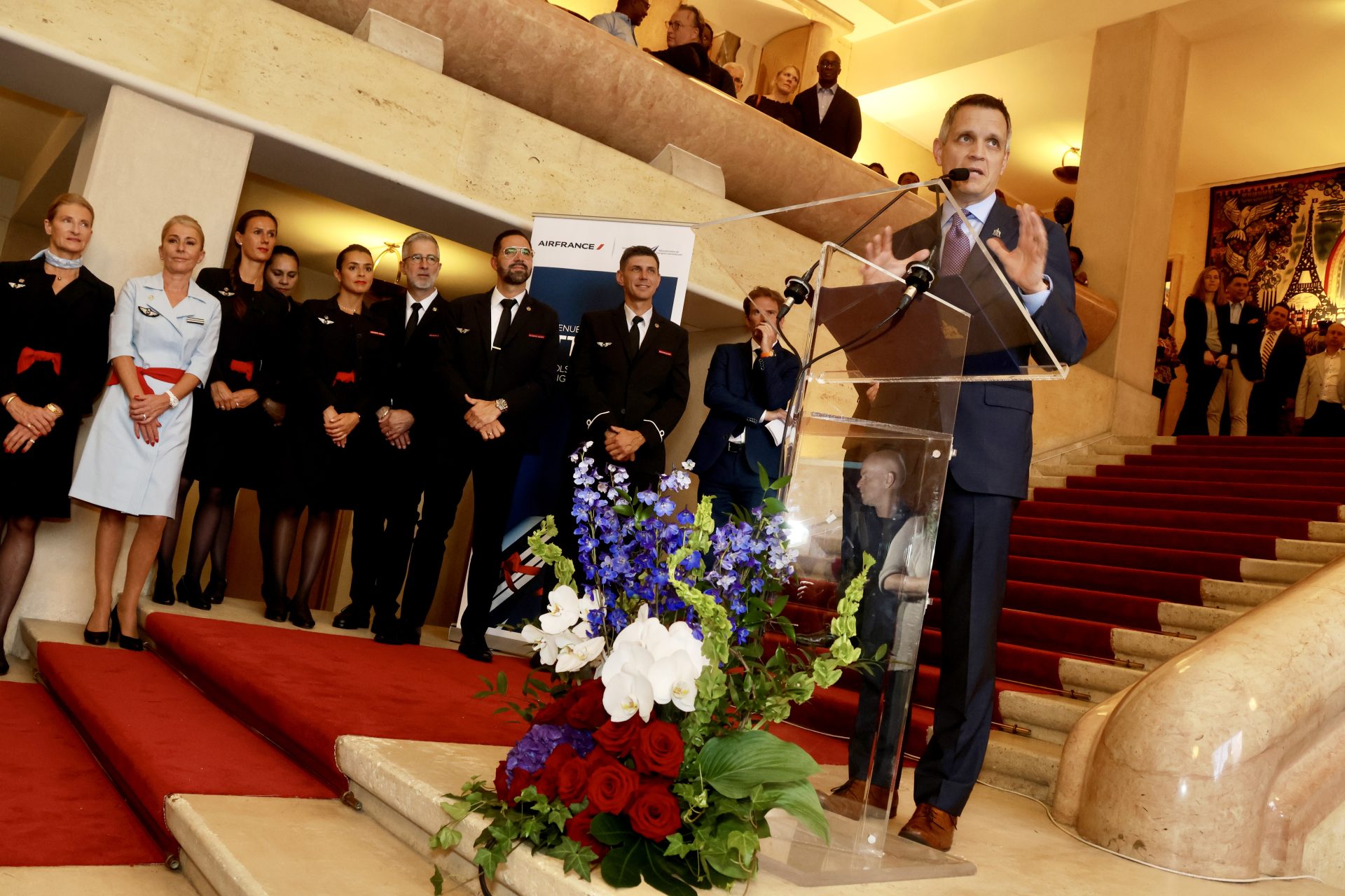 Final destination is French embassy for Air France celebration of ...
